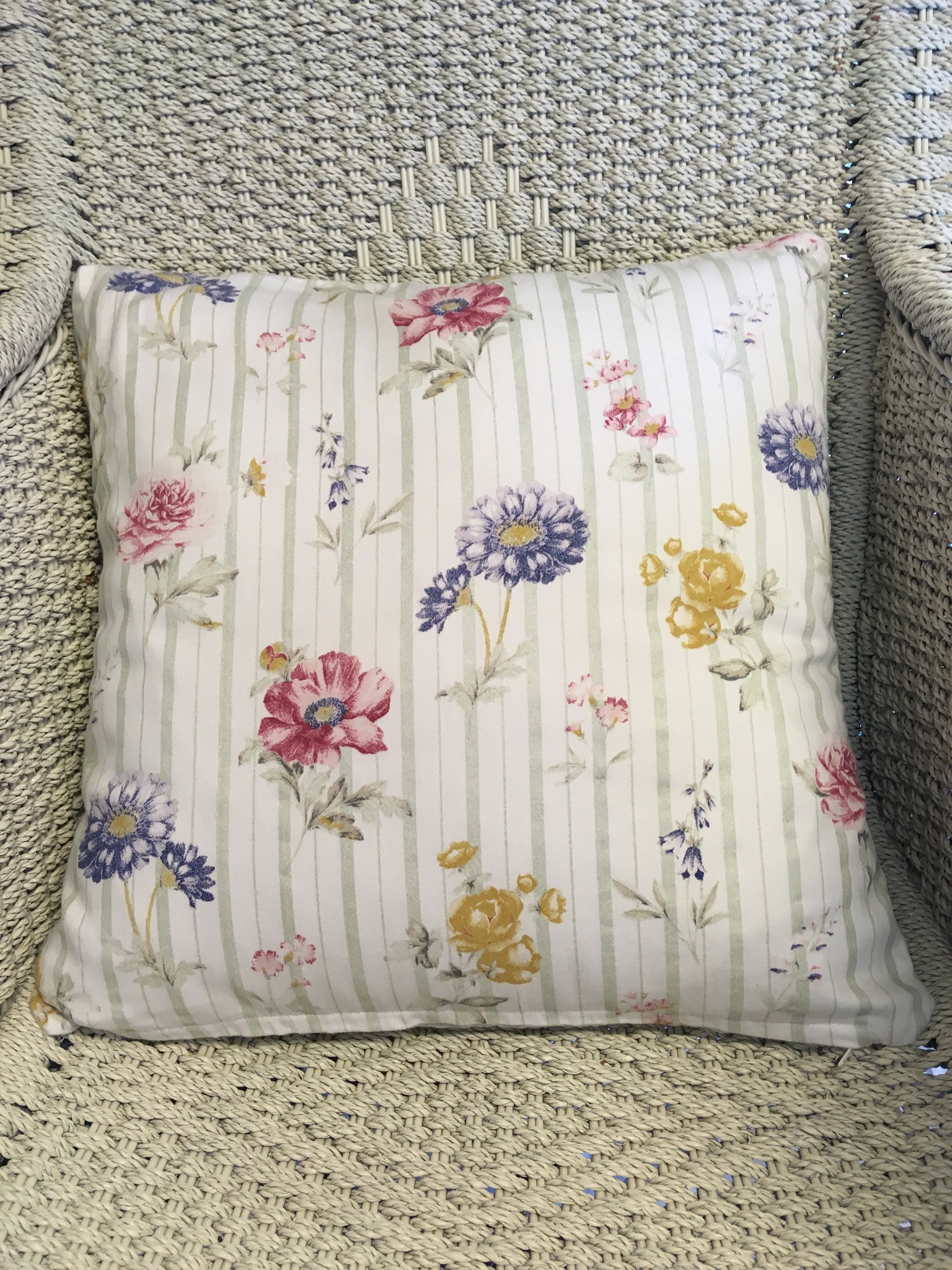 Spring Floral With Green Stripe Scatter Cushion Cover - Jacaranda ...